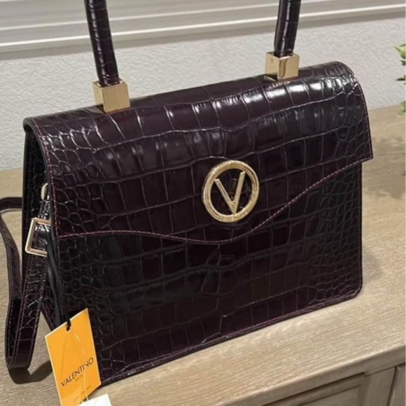 Mario Valentino | Bags | Valentino Melanie Croco Bag | Poshmark